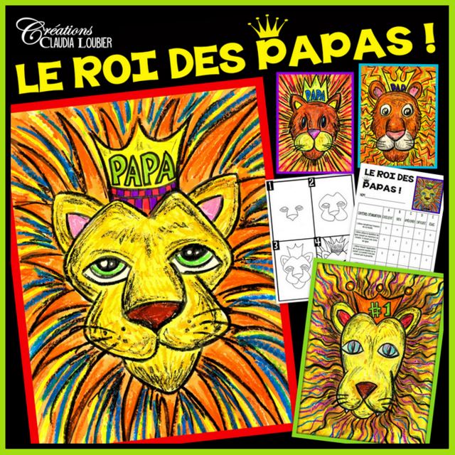 Le roi des papas ! Arts plastiques - Fête des Pères – Créations Claudia ...