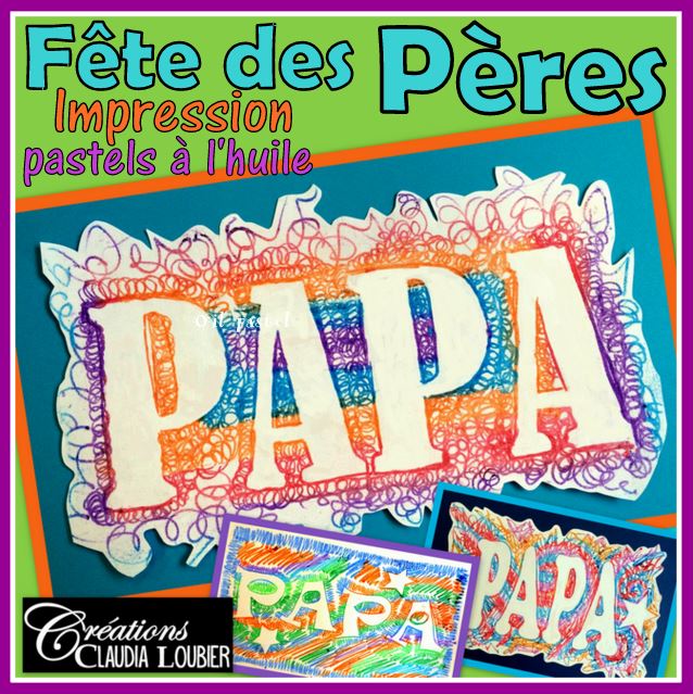 Carte Fête des Pères - Impression - Arts plastiques – Créations Claudia ...